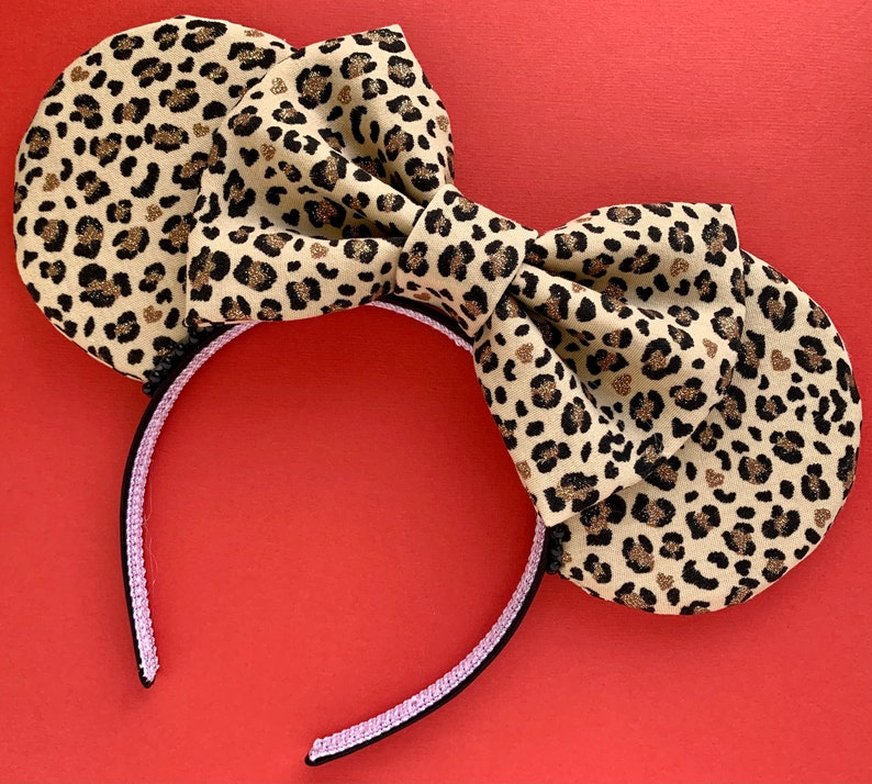 Leopard/cheetah/animal/safari Print Mouse Ears Custom Bow | Etsy