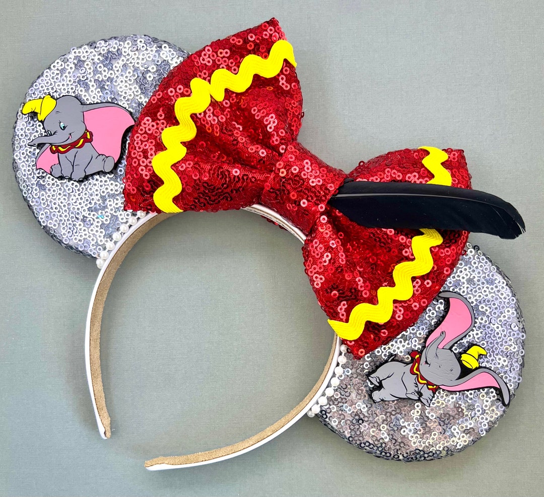 Dumbo Inspired Mouse Ears - Custom Bow - Etsy