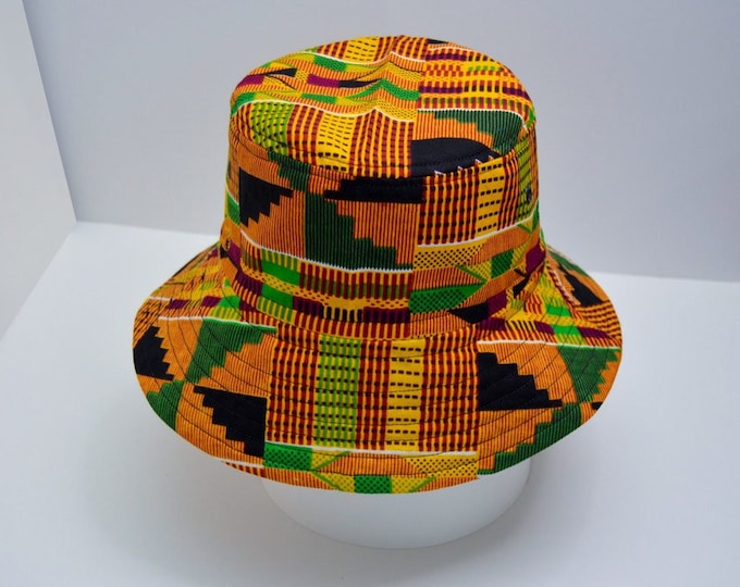 Original Kente Print Unisex African Print Bucket Hat Stylish ...