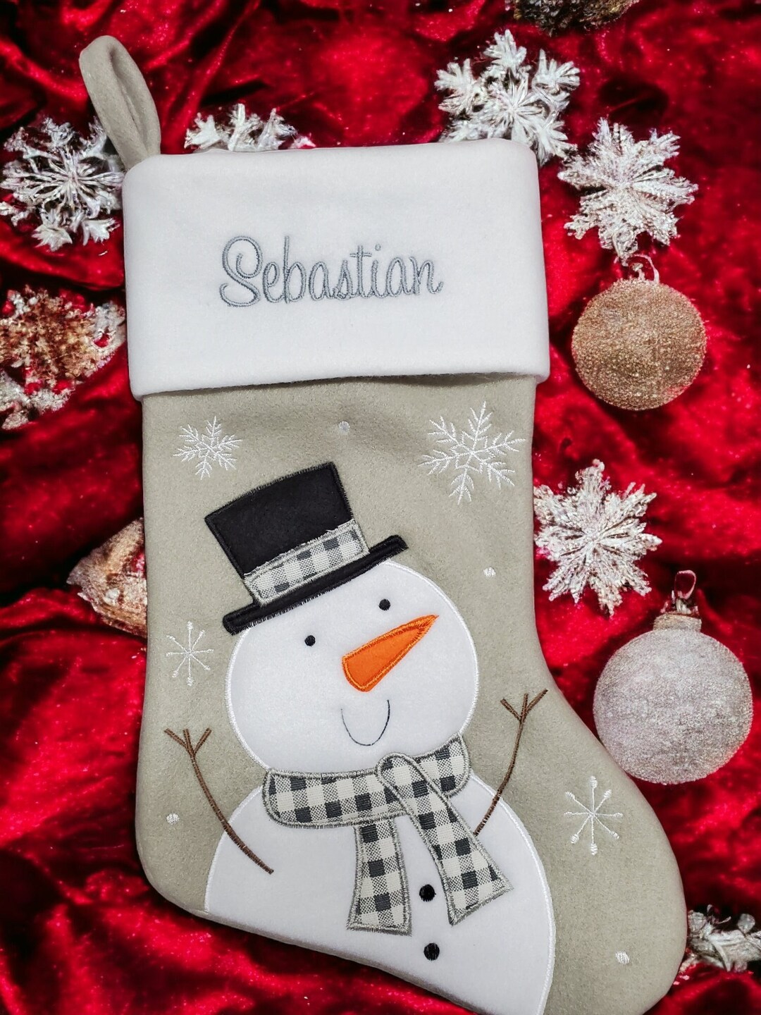 Santa Boots / Christmas Stockings Embroidered With Your - Etsy UK