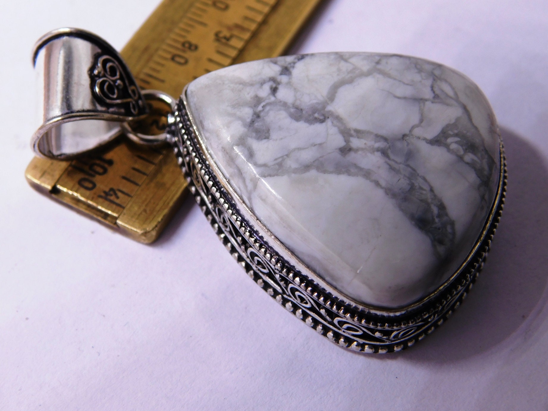 Natural Howlite Pendant Howlite Necklaces Necklace Howlite - Etsy UK