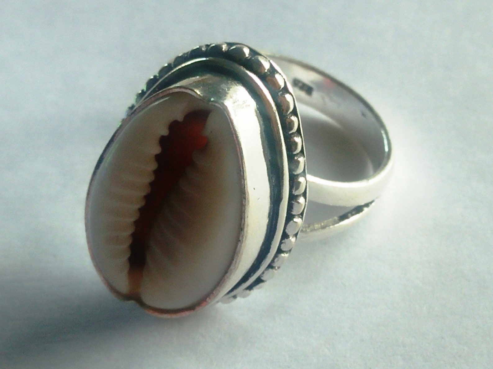 Natural Cowrie Ring Cowrie Jewelry Cowrie Shell Ring 925 - Etsy