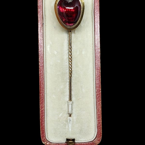 Garnet Stick Pin - Etsy