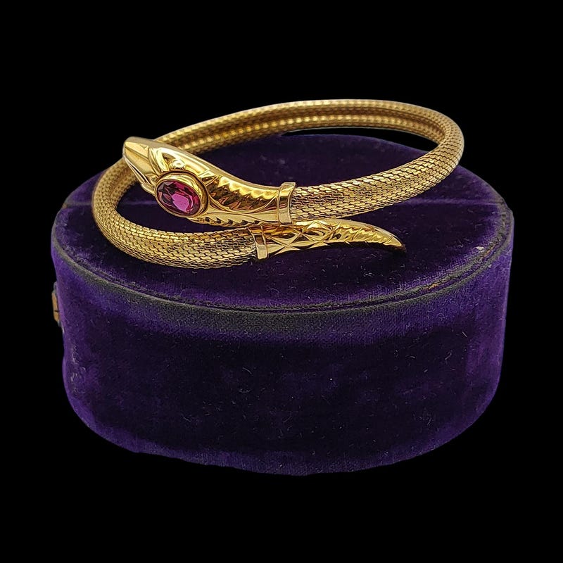 Snake Victorian Bracelet - Etsy UK
