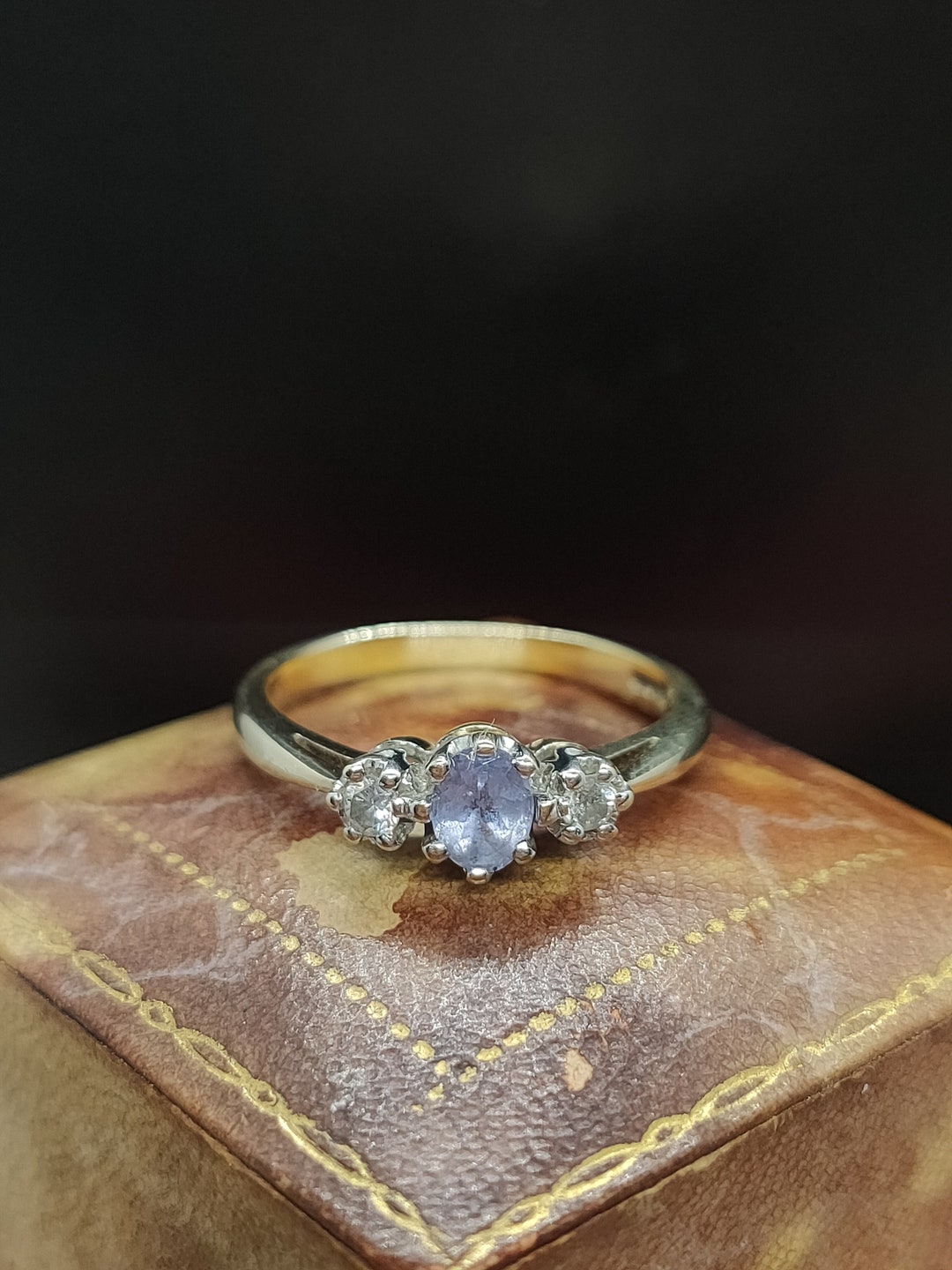 Beautiful Vintage London Circa 1990 Hallmarked Decorative Set Solitaire ...