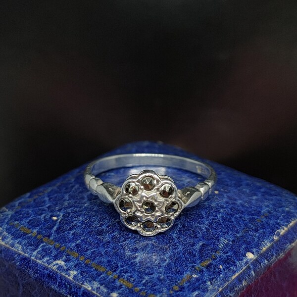 Silver Art Deco Ring - Etsy