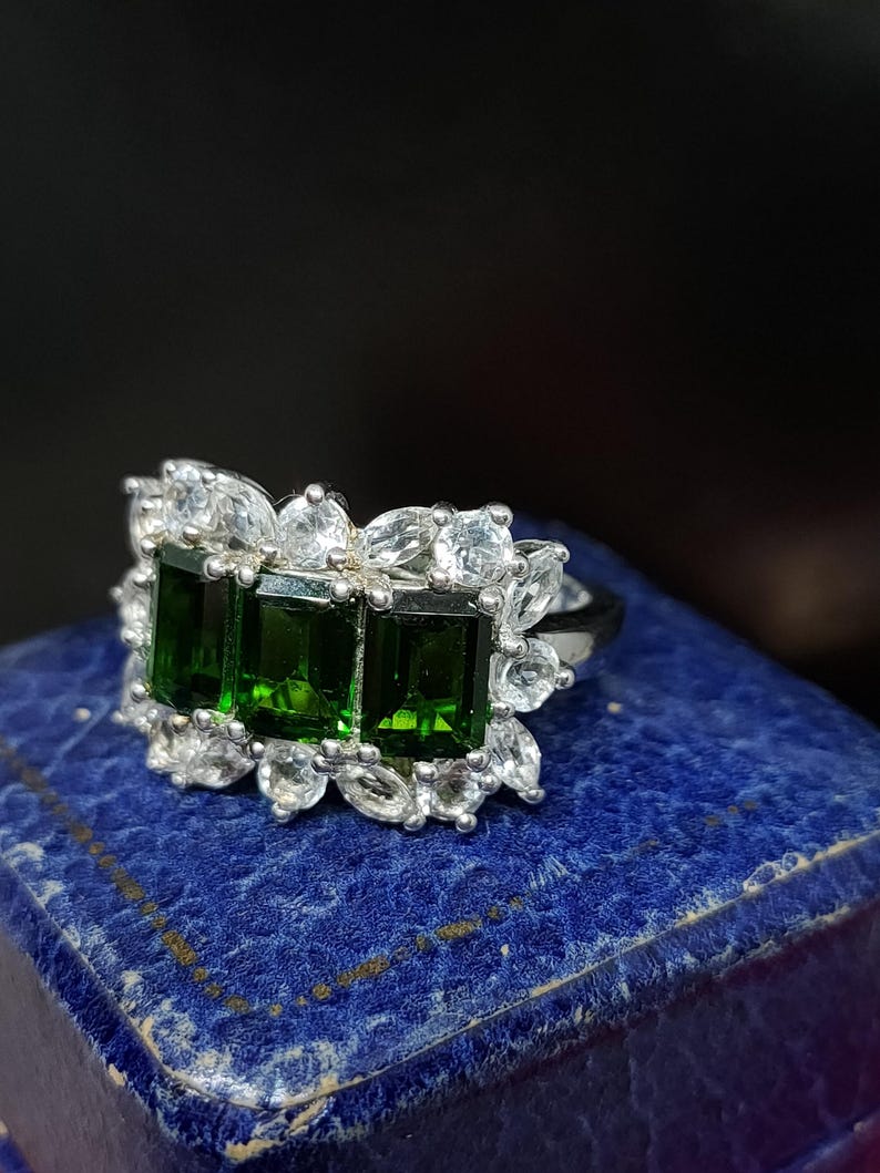 Beautiful Modern Statement Design Sparkling Simulated Gemstone Cubic ...