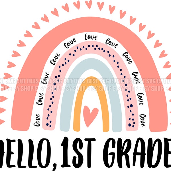 Hello First Grade Svg - Etsy