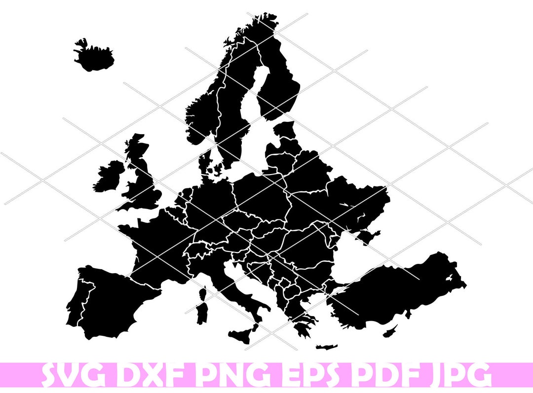 Europe SVG Europe Map SVG Europe Clipart Europe Files for - Etsy France