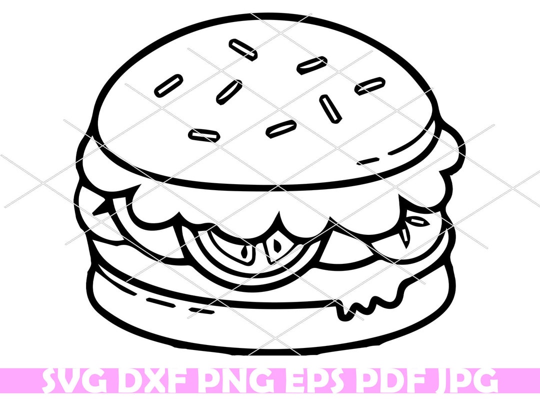 Cheeseburger SVG, Hamburger Svg, Burger SVG, Fast Food SVG, Food ...