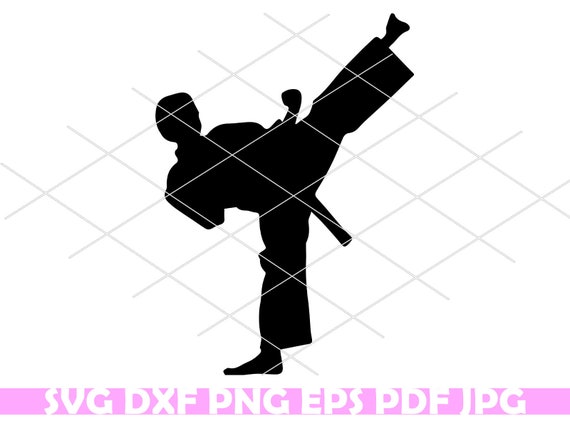 Karate Kick Instant Download SVG PNG EPS Dxf Jpg Digital | Etsy