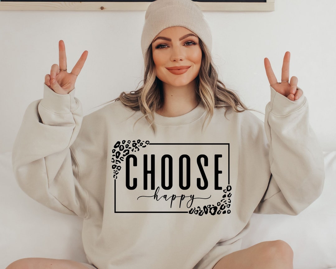 Choose Happy SVG PNG, Be Happy Svg, Inspirational Svg, Positive Quote ...