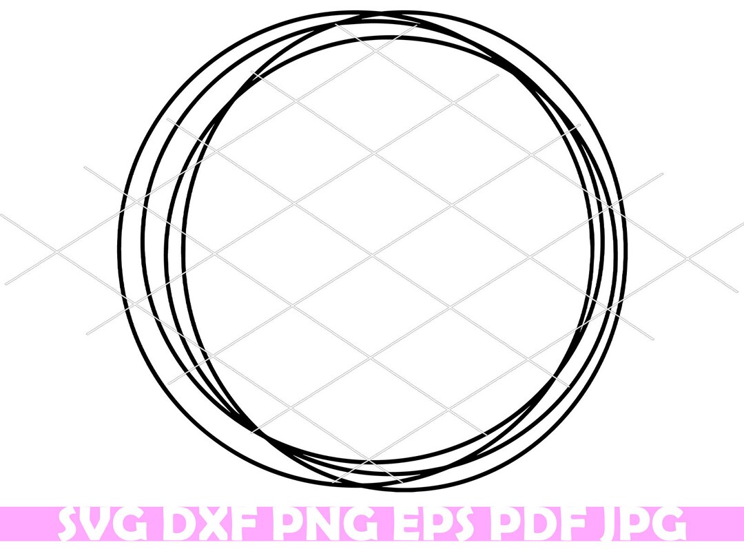 Circle Frame Svg - Sketch Circle Svg - Circle Svg - Doodle Circle ...