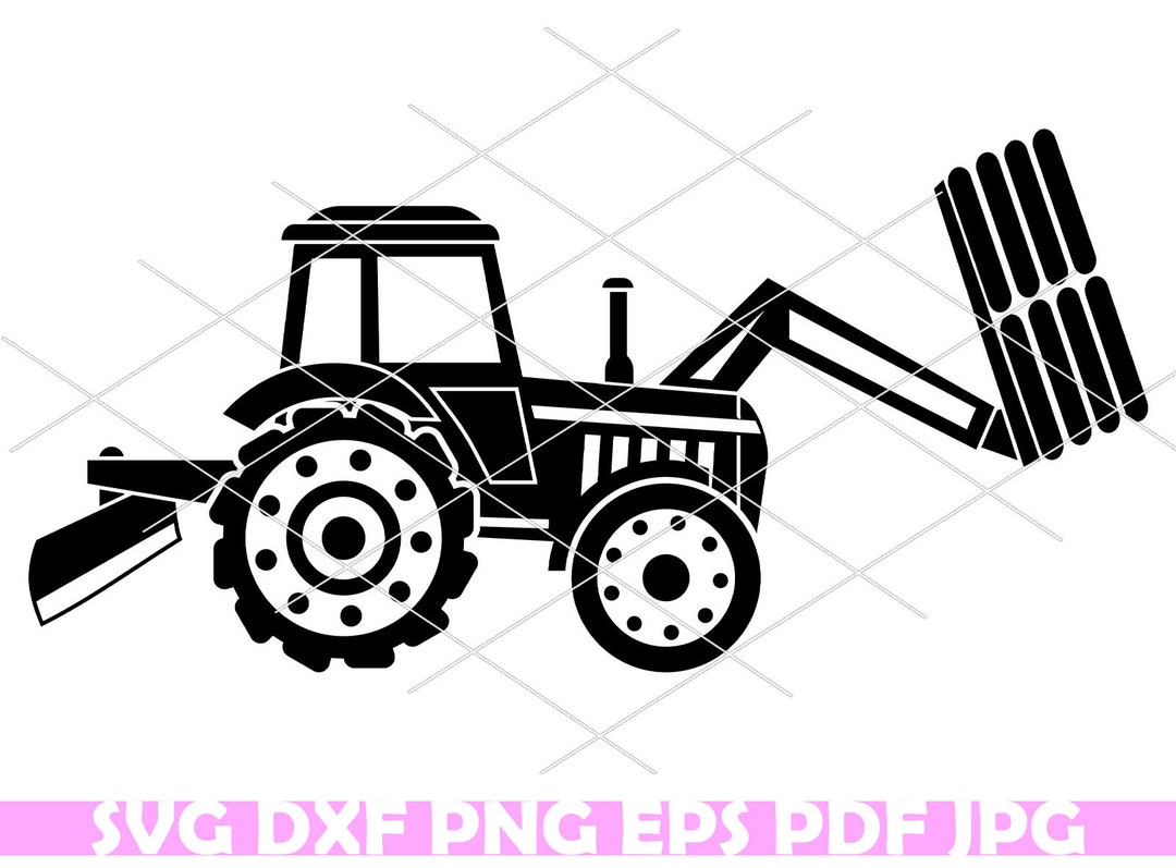 Farm Tractor SVG Cut File, JPG, DXF for Cameo Silhouette, Cricut - Etsy