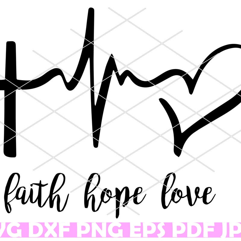 Faith Hope Love Vector - Etsy