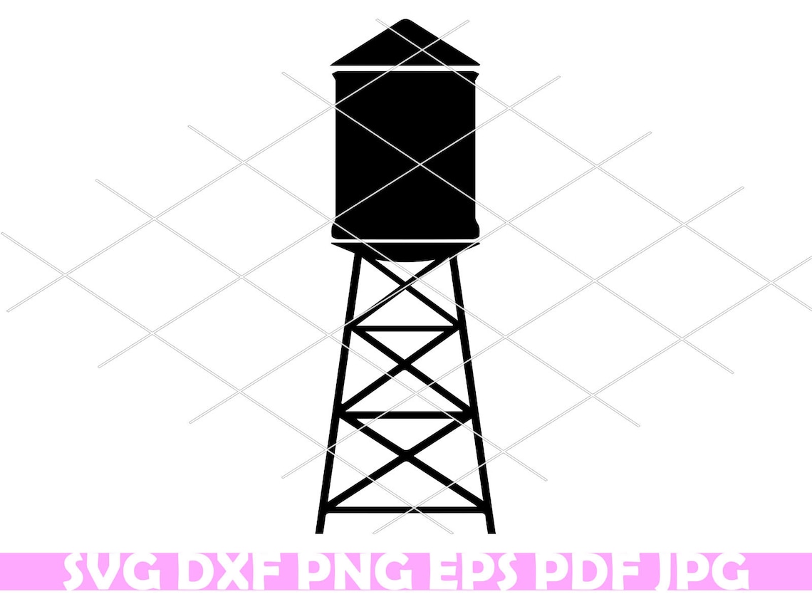 Water Tower SVG, Town Svg, Farm Svg, Water Tower Clipart, Water Tower ...
