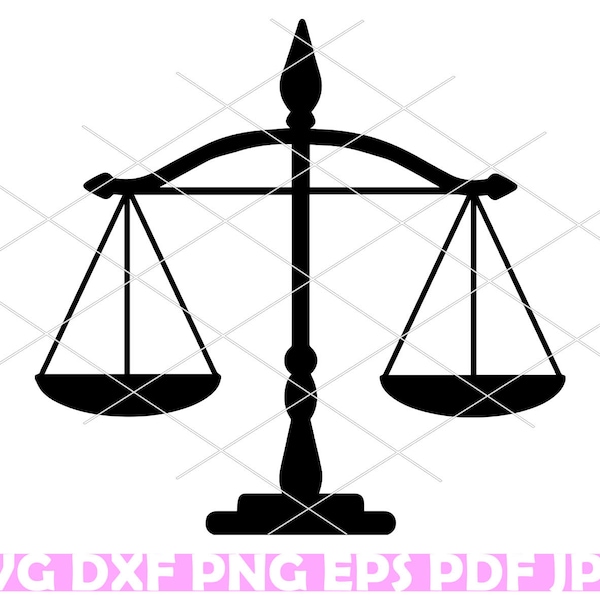 Scales of Justice Clip Art - Etsy