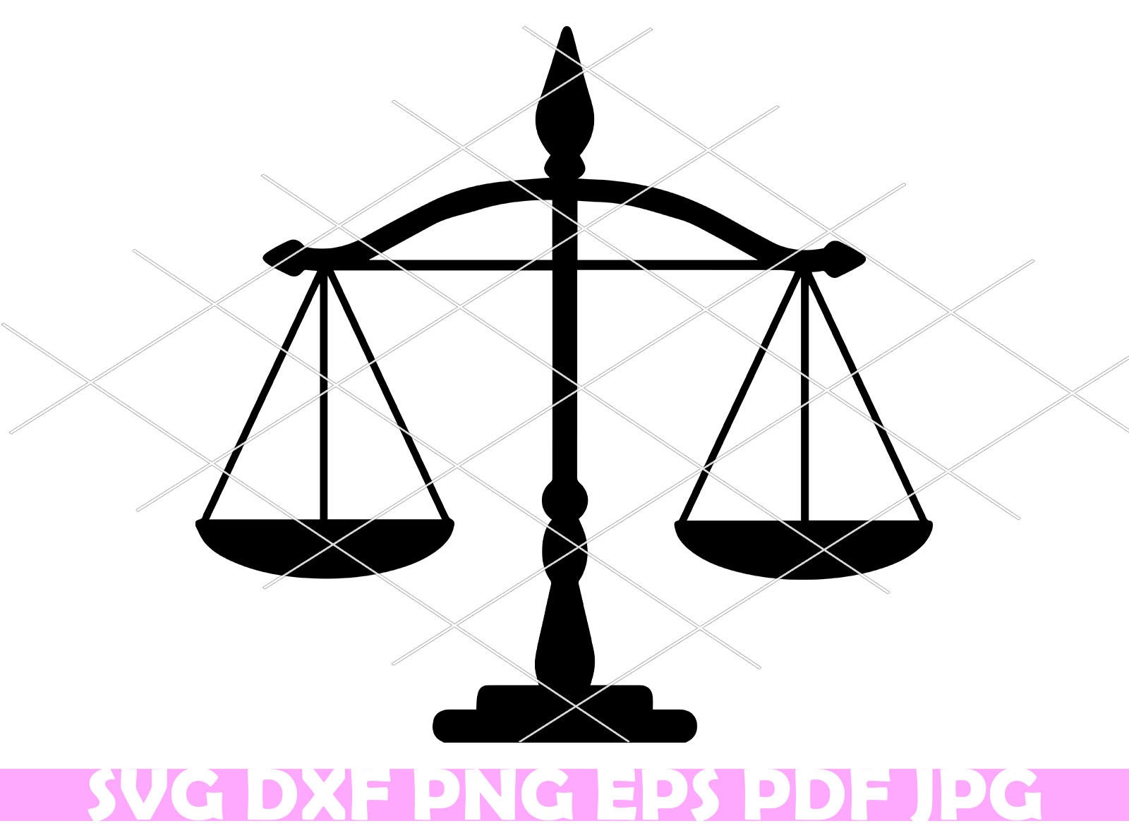 Scales of Justice Cut Files for Cricut Clip Art Silhouettes - Etsy UK