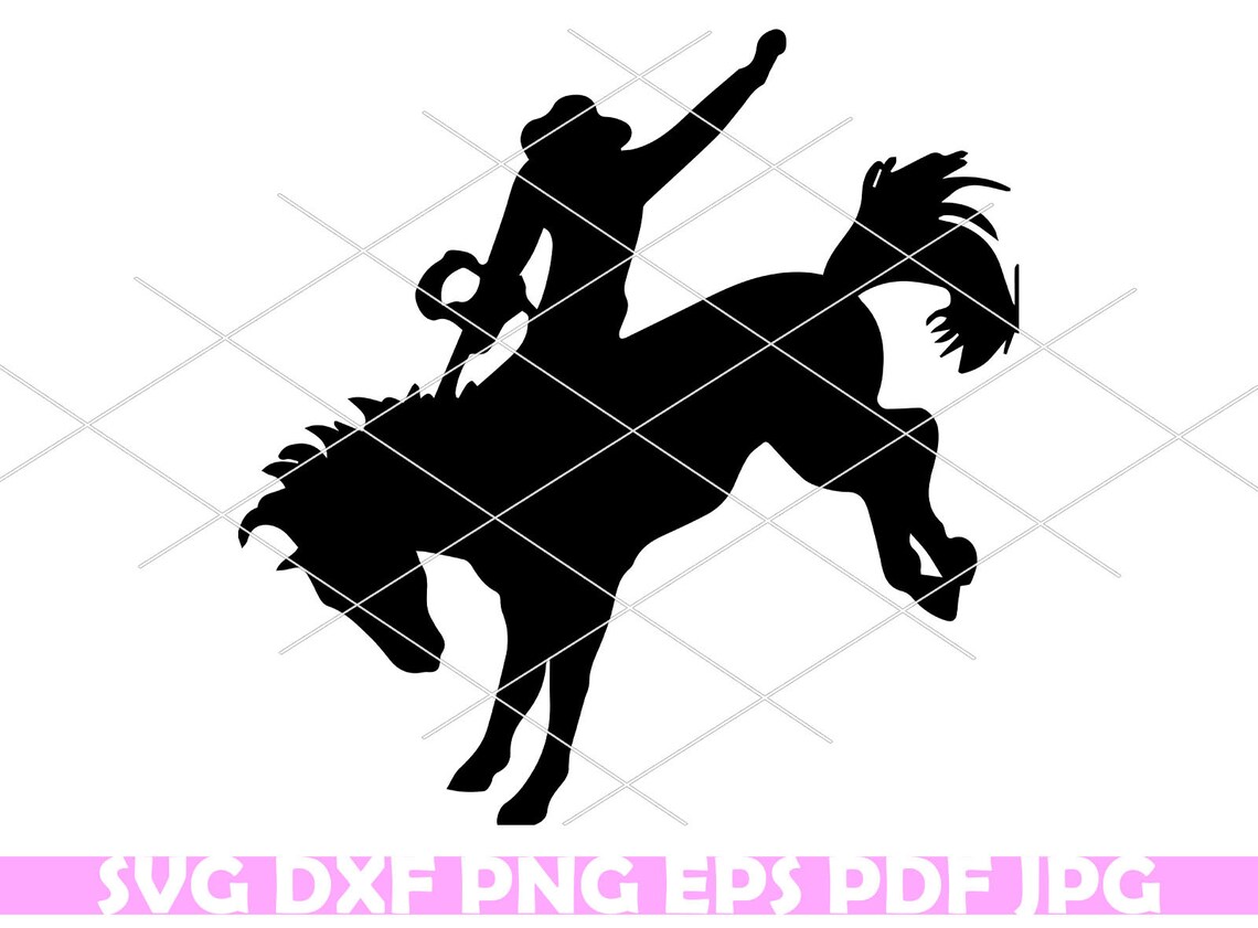 Rodeo Bronc Rider SVG Bronc SVG Rodeo Svg Dxf Eps Png - Etsy