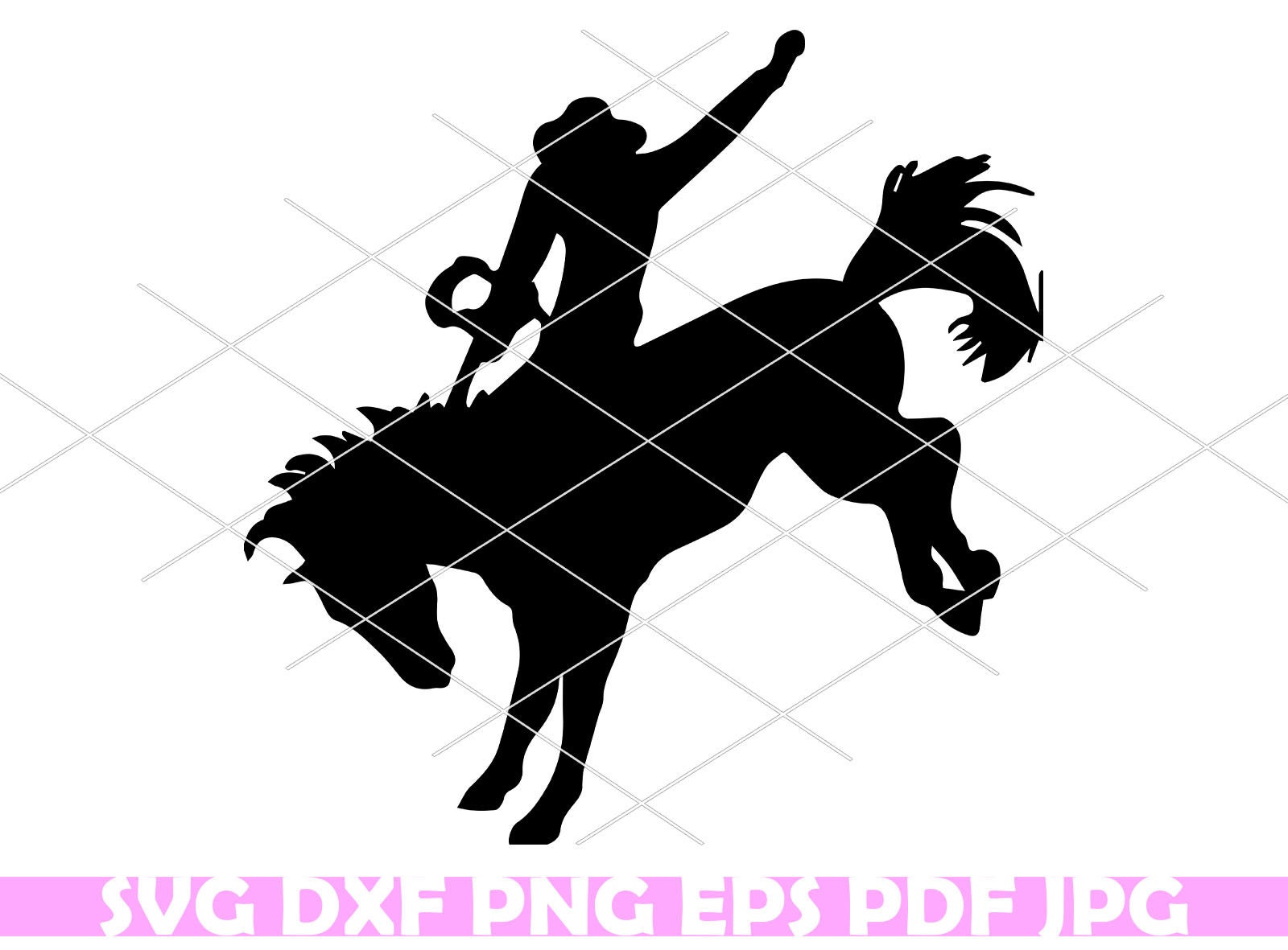 Bronc Riding Silhouette