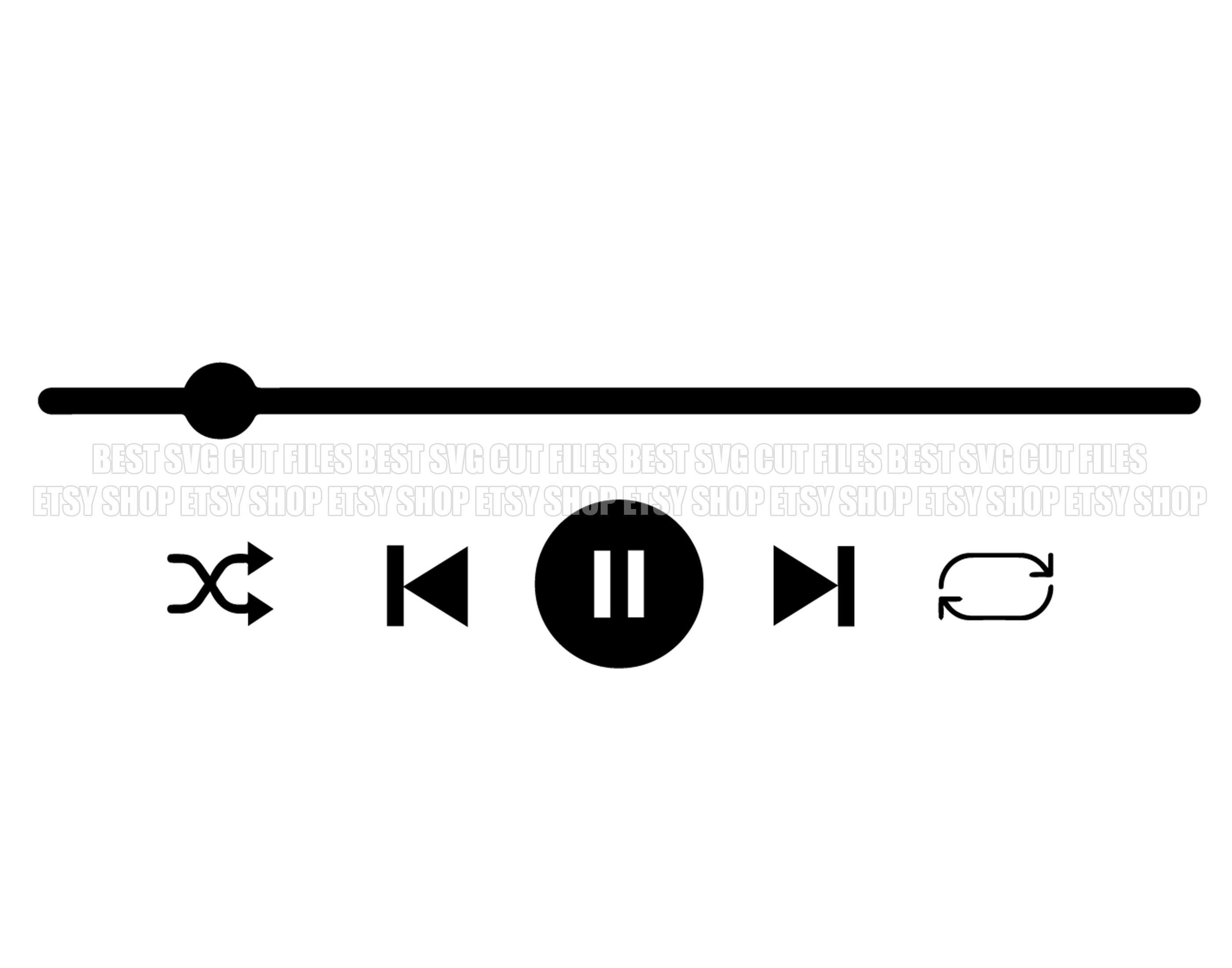 Audio Control Buttons SVG, Music Player SVG File, Music Player PNG ...