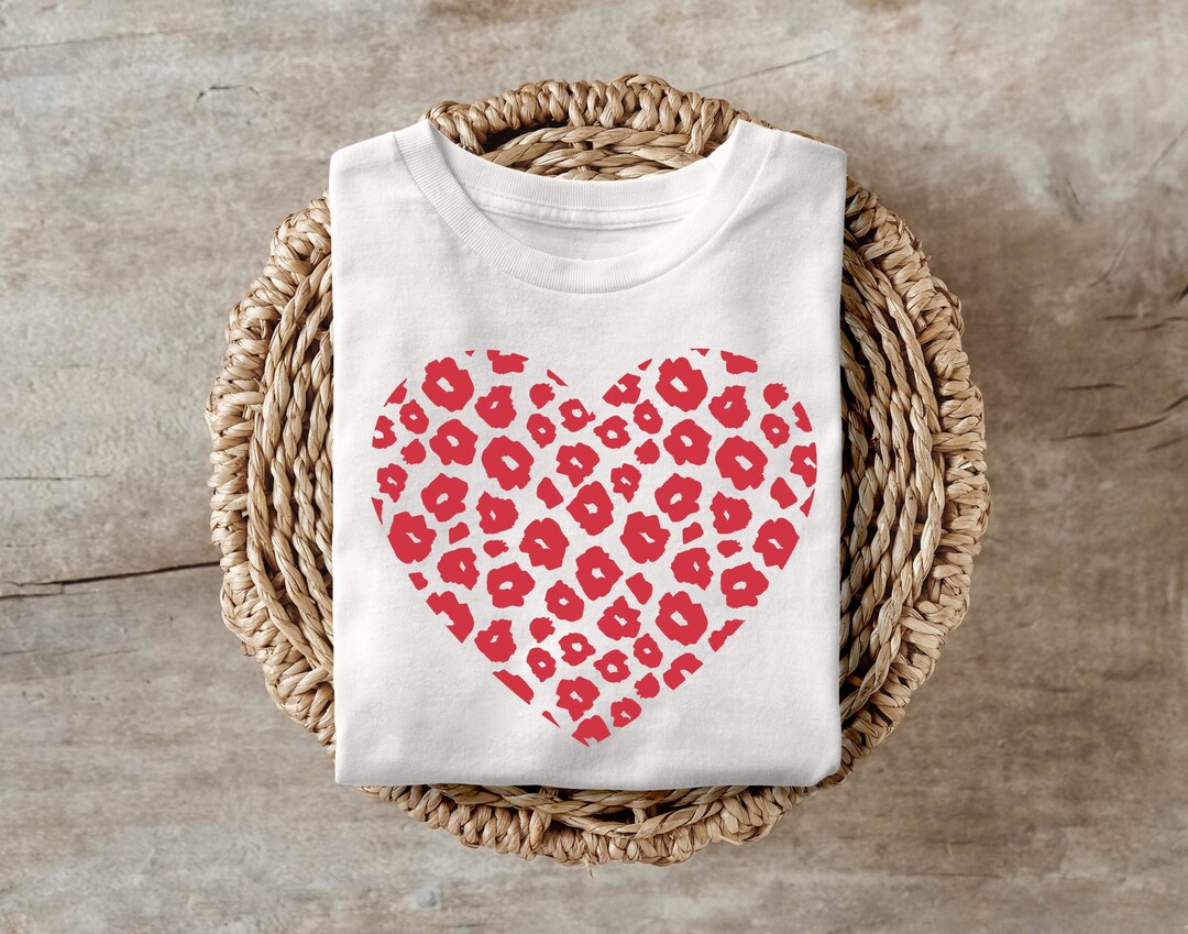 Cheetah Heart Print SVG - Heart Cheetah SVG - Animal Heart Svg - Heart ...