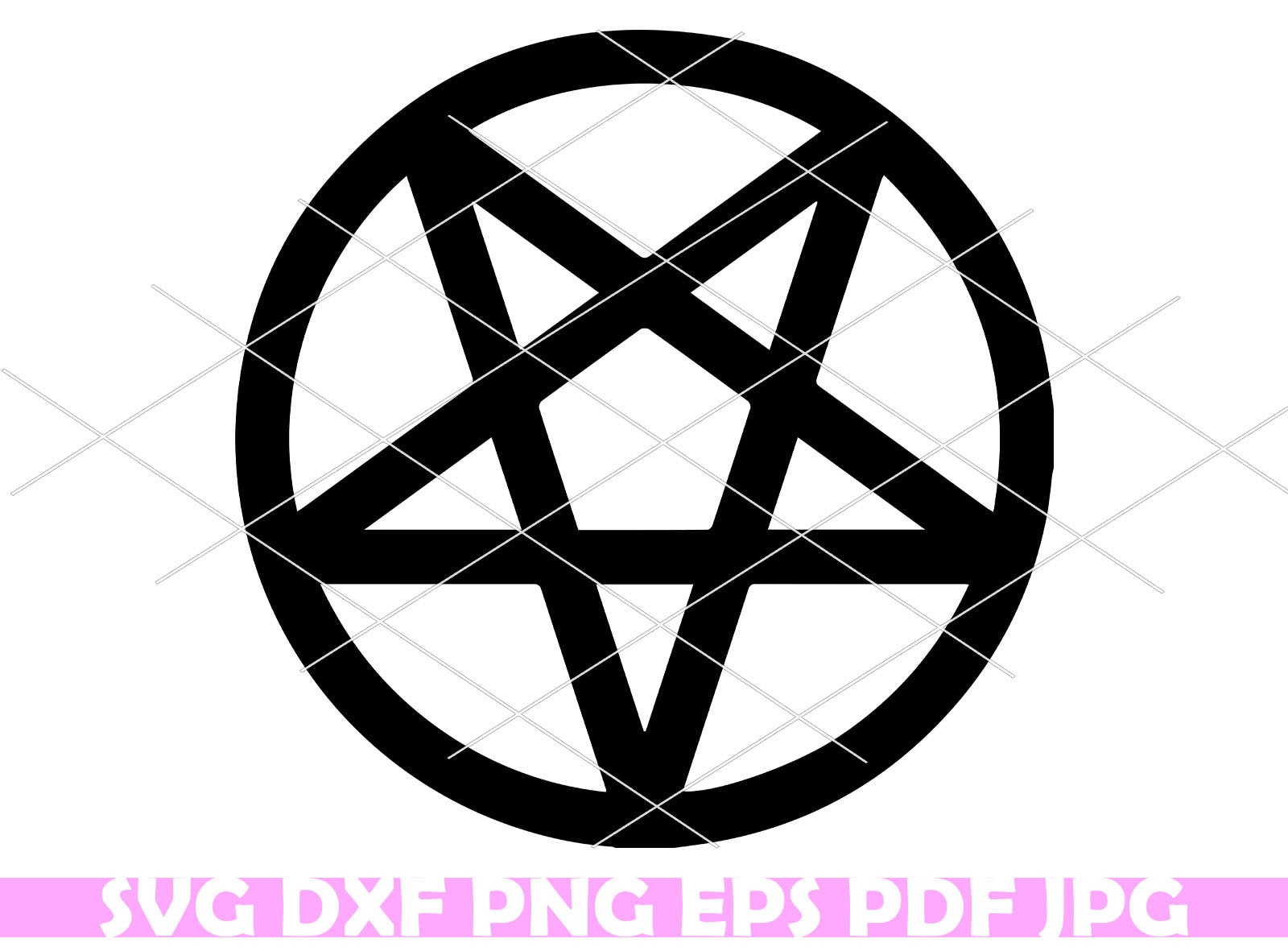 Pentagram Svg Triple Moon Goddess Cut File Pentacle Svg - Etsy UK
