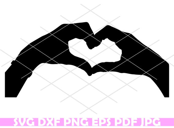 Hand Heart Sign Svg Eps Png Dxf Clipart for Cricut and | Etsy