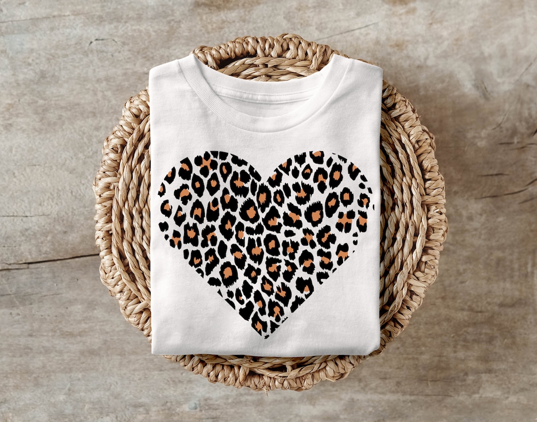 Leopard Heart SVG, Cheetah Heart PNG, Cheetah Print, Leopard Print ...