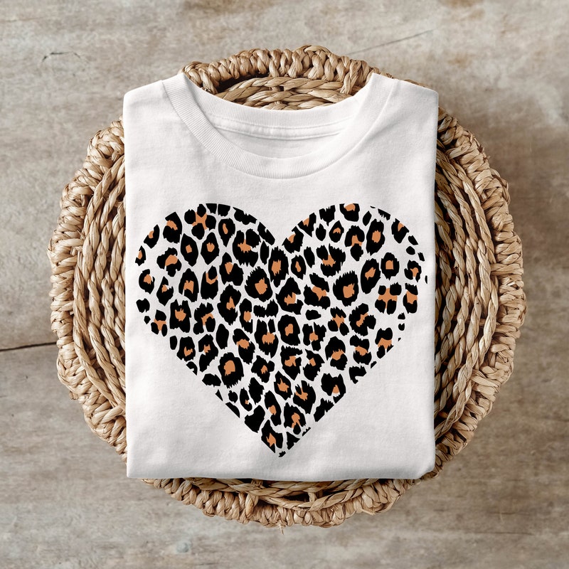 Leopard Heart Svg - Etsy