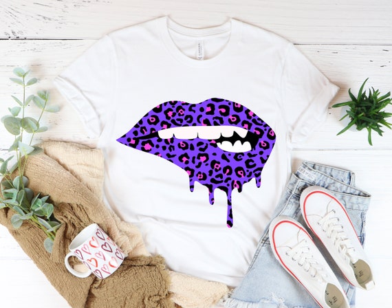 Leopard Lips Bite Dripp SVG Leopard Lip Bite Dripp PNG - Etsy