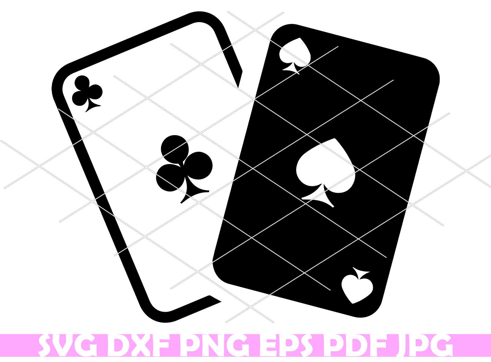 Cards SVG Poker Vector Images Clipart SVG File for Cricut Eps, Dxf Clip ...