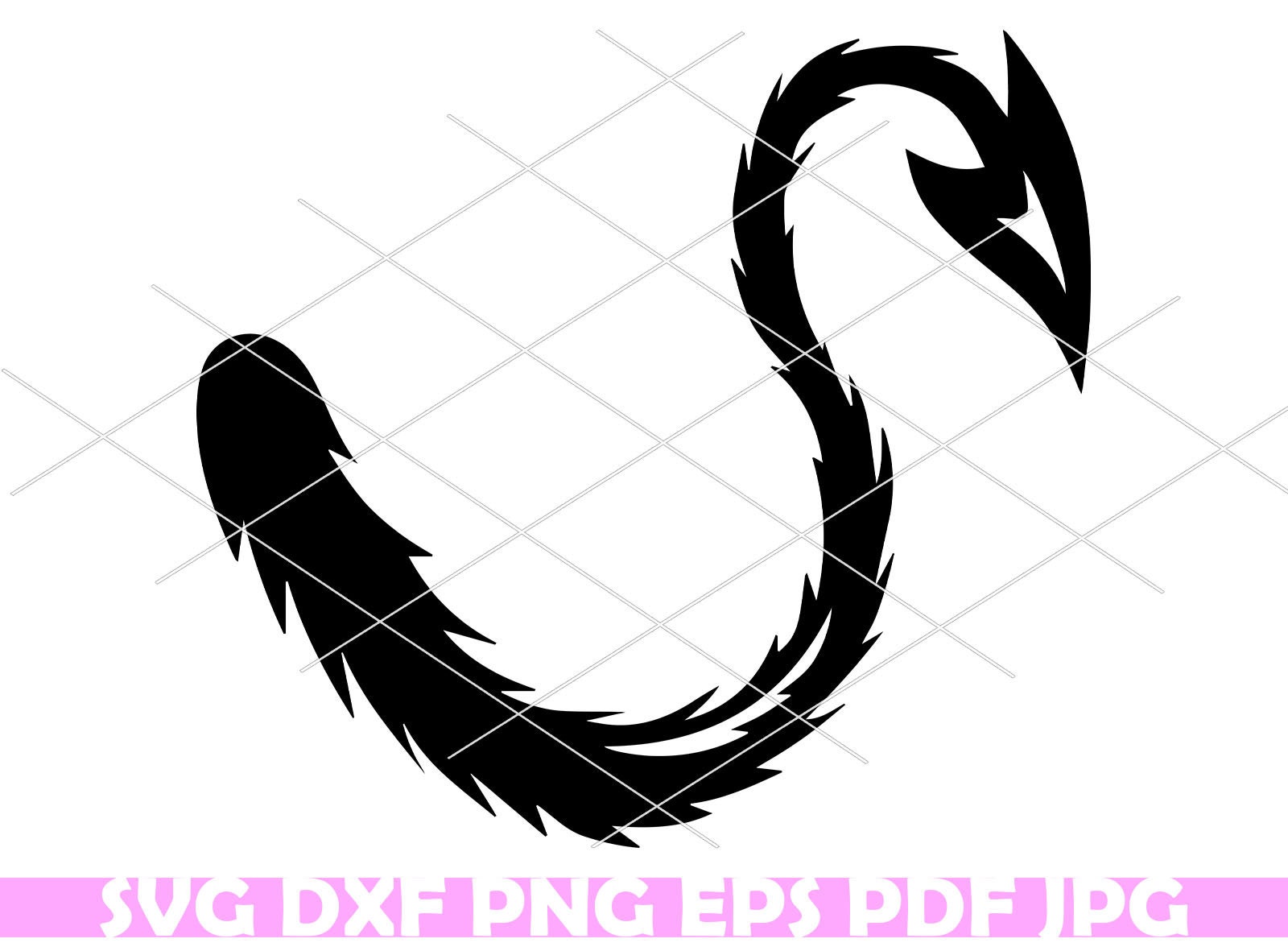 Devil Tail, Monster Tail, Devil Tail Svg, Monster Tail Svg, Png, Dxf - Etsy