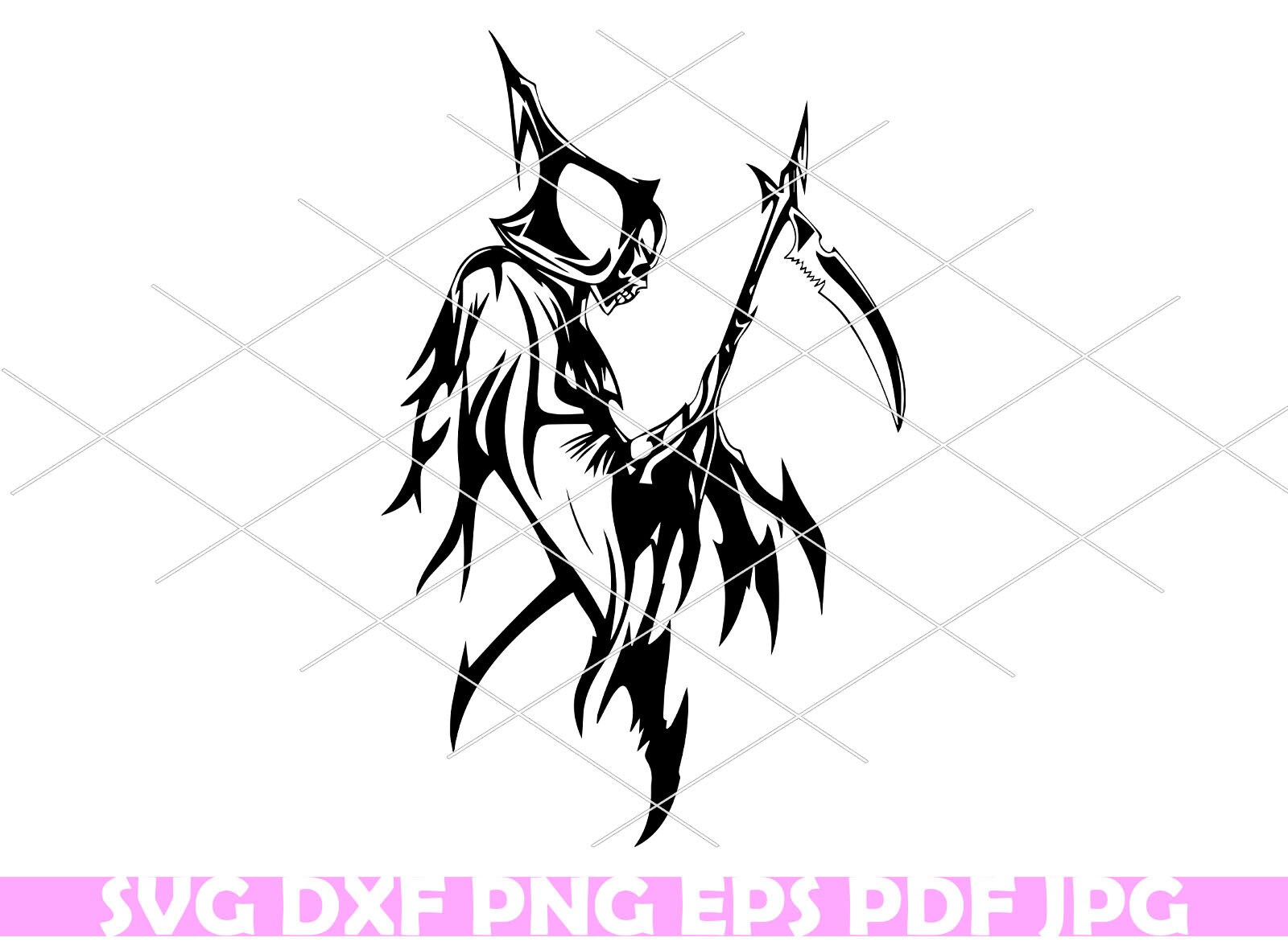 Bone Reaper Svg, Grim Reaper Svg, Png, Death Scythe Svg, Vector - Etsy