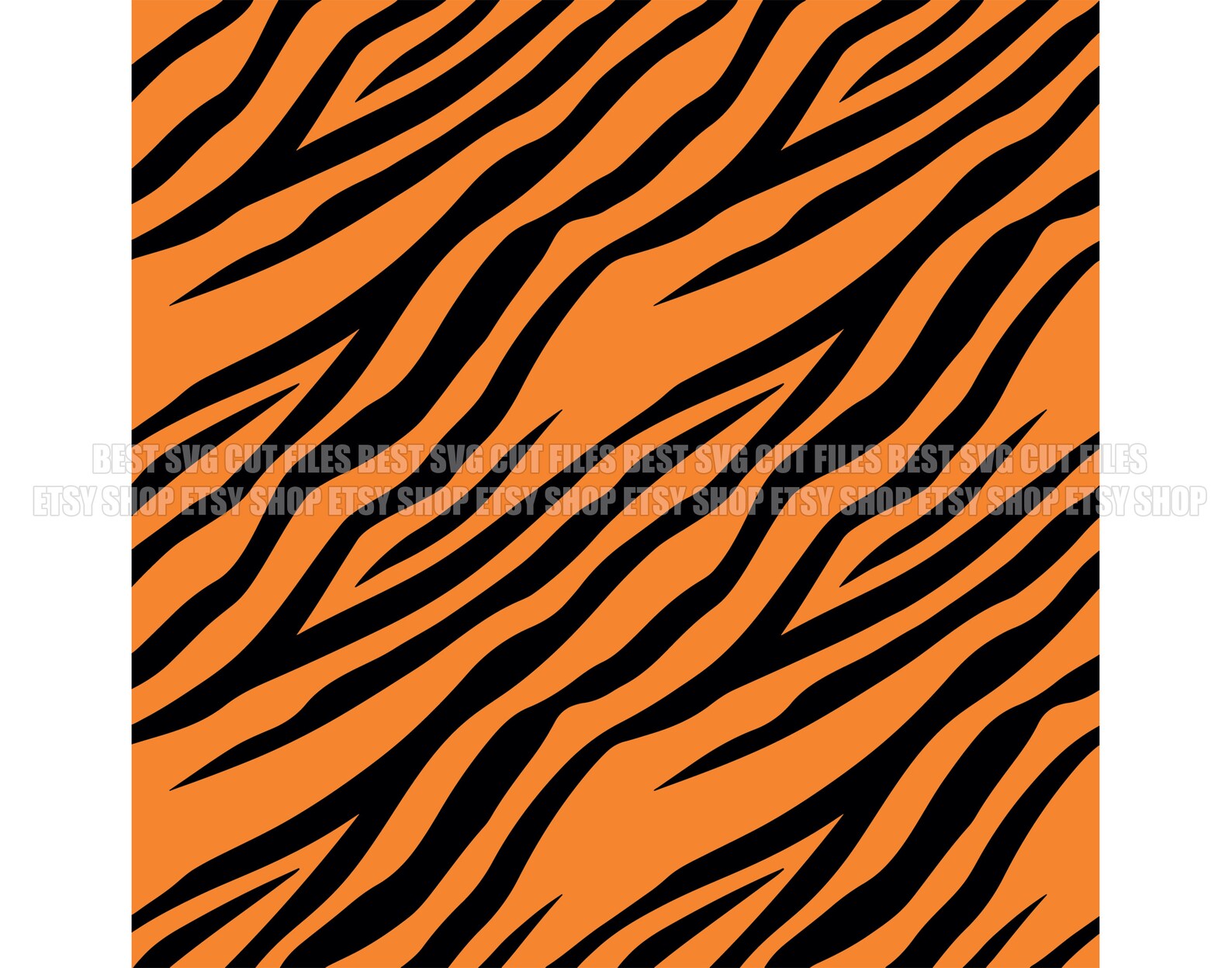 Tiger SVG Animal Print SVG Tiger Circle Seamless Tiger - Etsy