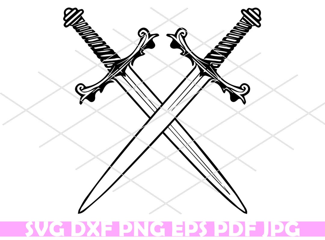 Sword Logo SVG, Sword Svg, Sword Clipart, Sword Files for Cricut, Sword ...