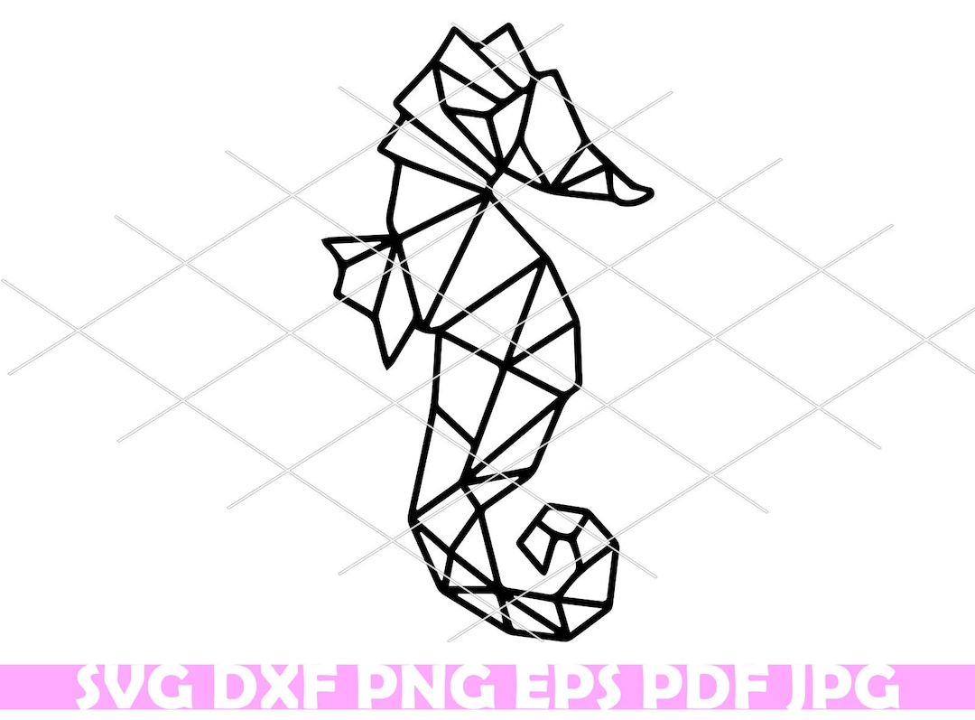 Seahorse Svg, Geometric Seahorse Svg, Figure Seahorse Svg, Dxf,png - Etsy
