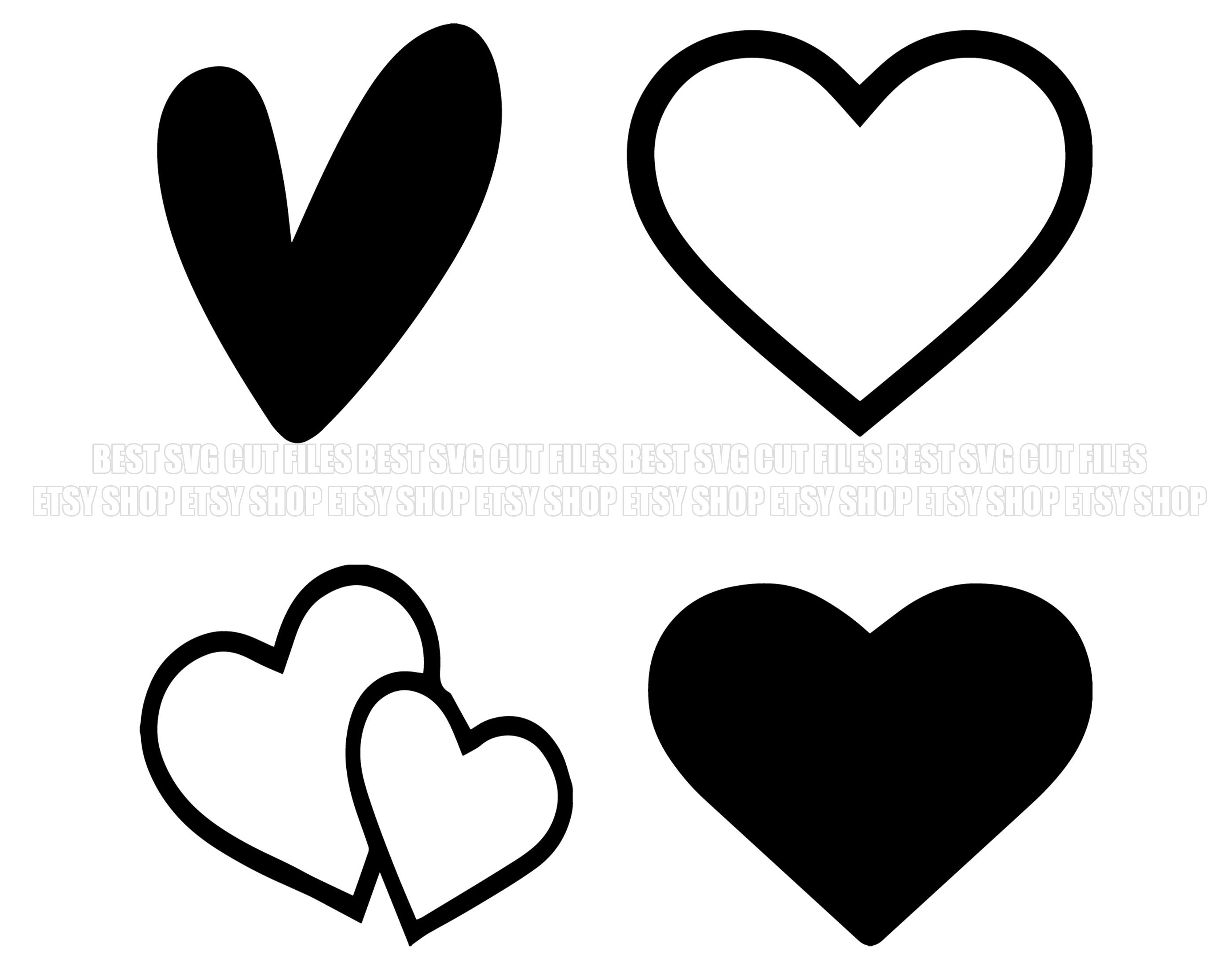 Heart SVG Heart SVG Bundle Heart Outline Svg Love Svg - Etsy