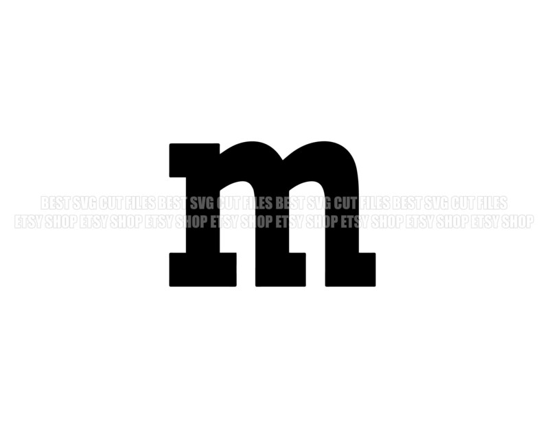 Lowercase Letter M Silhouette SVG, Lowercase Letter M PNG, Svg, Dxf ...