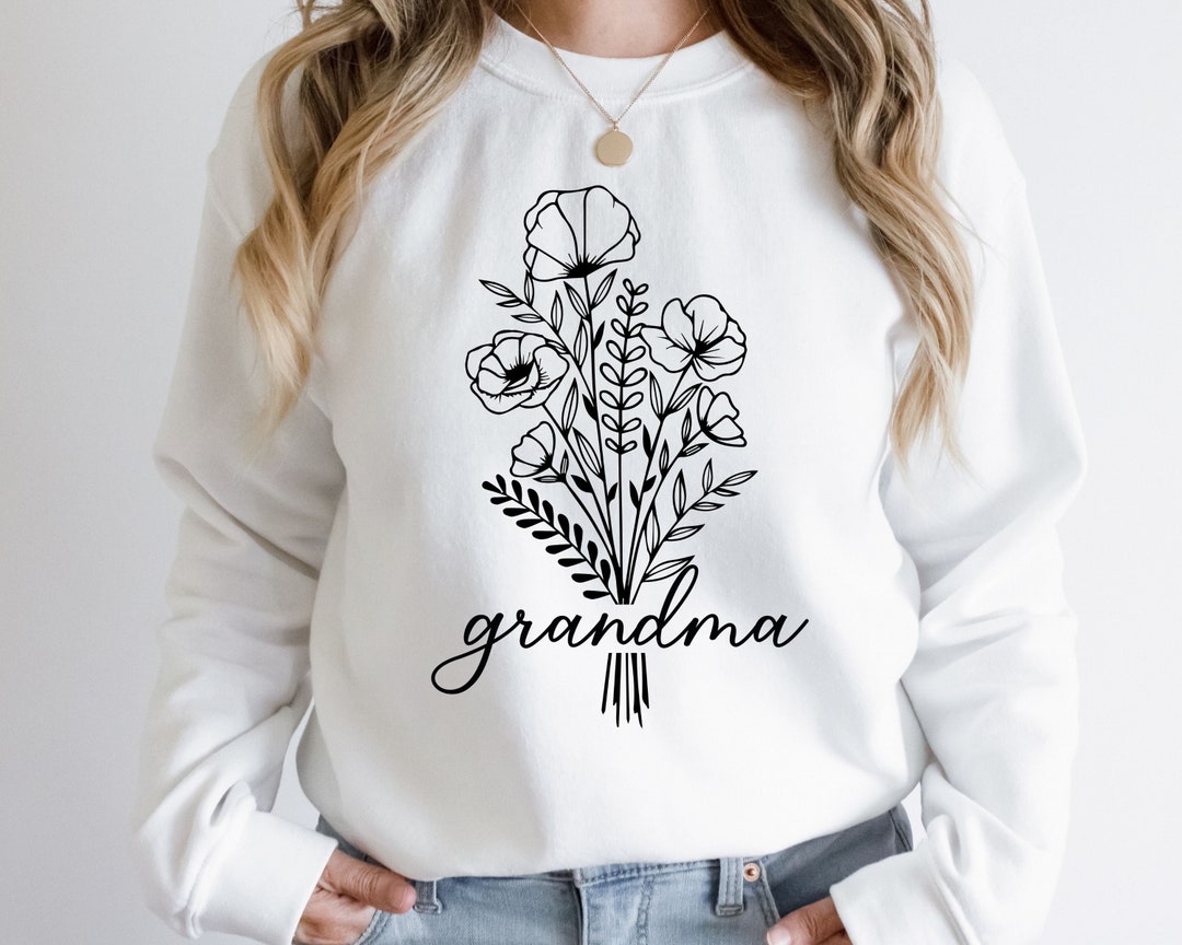 Grandma SVG Design - Wildflower SVG File for Cricut - Grandma Shirt SVG ...