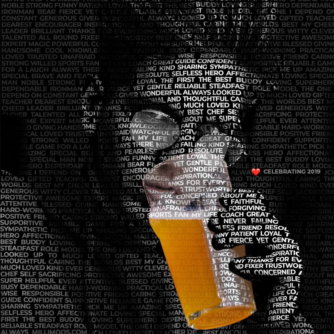 Custom Word Art Portrait From Photo | Personalized Gift for Birthday ...