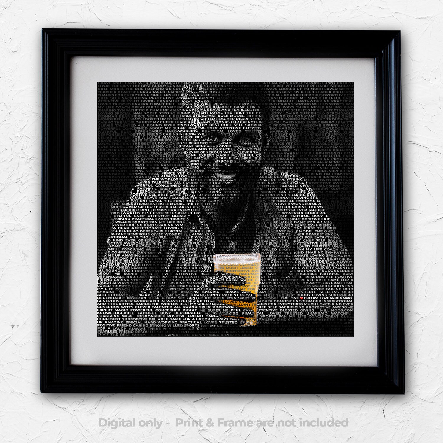 Custom Word Art Portrait From Photo | Personalized Gift for Birthday ...