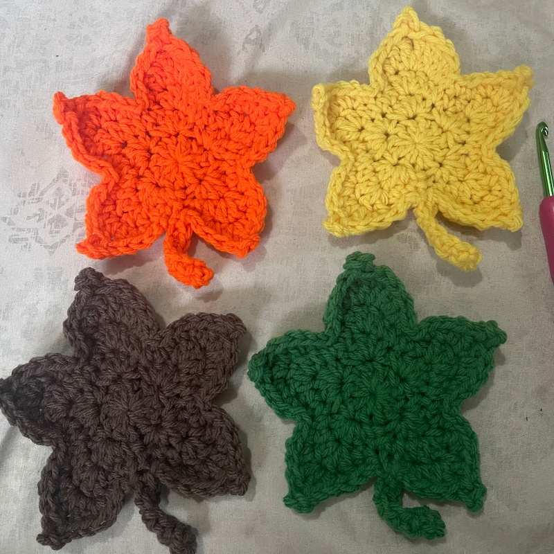Crochet Maple Leaf - Etsy
