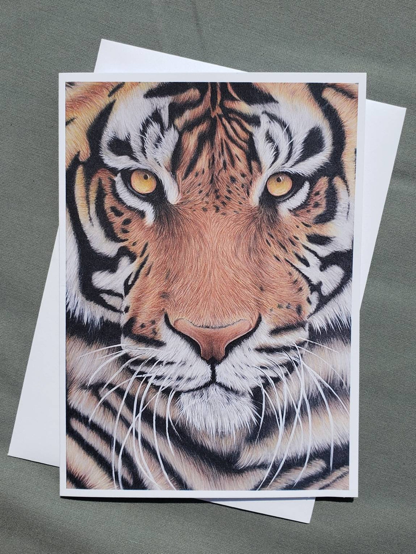 Tiger Greeting Card - Etsy