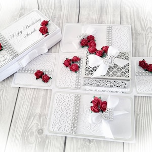 Explosion Box, Exploding Box Card ,handmade Wedding Anniversary ...