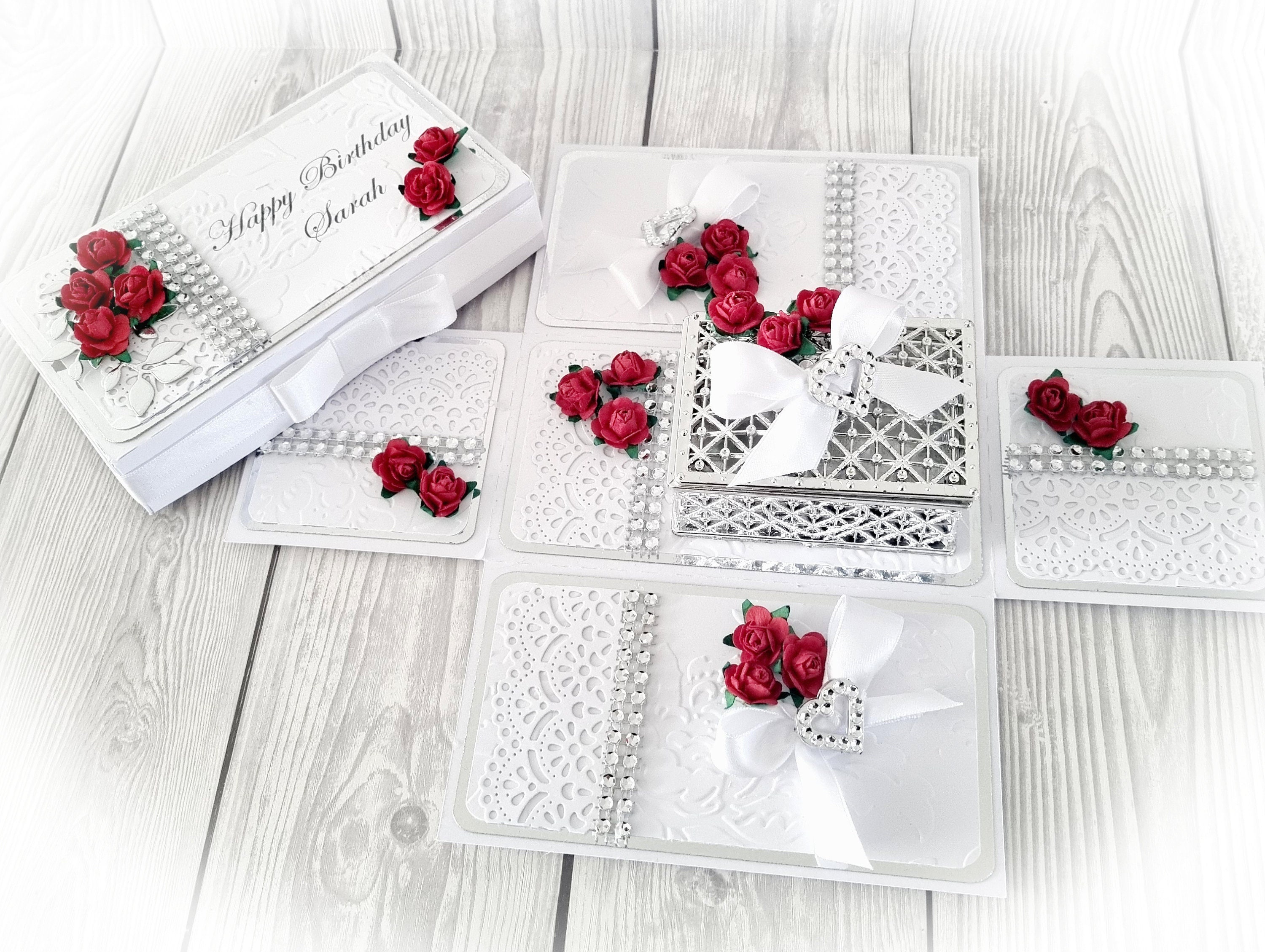 Explosion Box Exploding Box Card handmade Wedding - Etsy UK