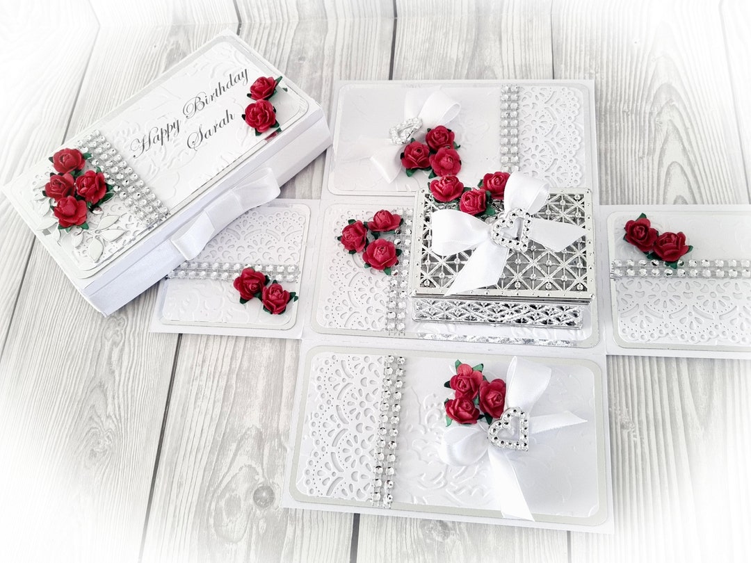 Explosion Box, Exploding Box Card ,handmade Wedding Anniversary ...