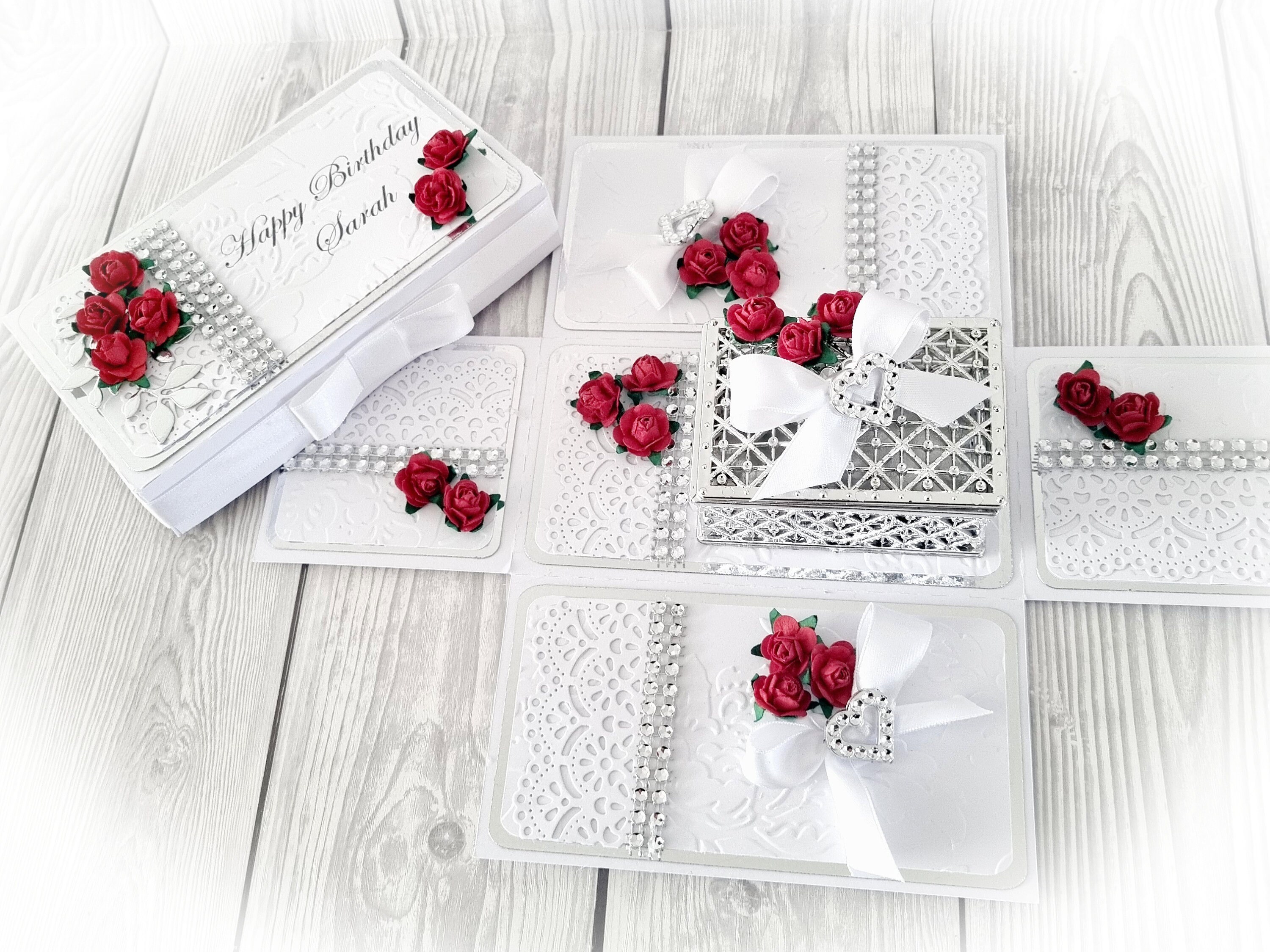 Explosion Box Exploding Box Card handmade Wedding - Etsy UK