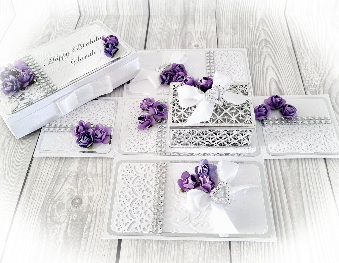 Explosion Box Exploding Box Card handmade Wedding - Etsy UK