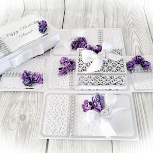 Explosion Box, Exploding Box Card ,handmade Wedding Anniversary ...